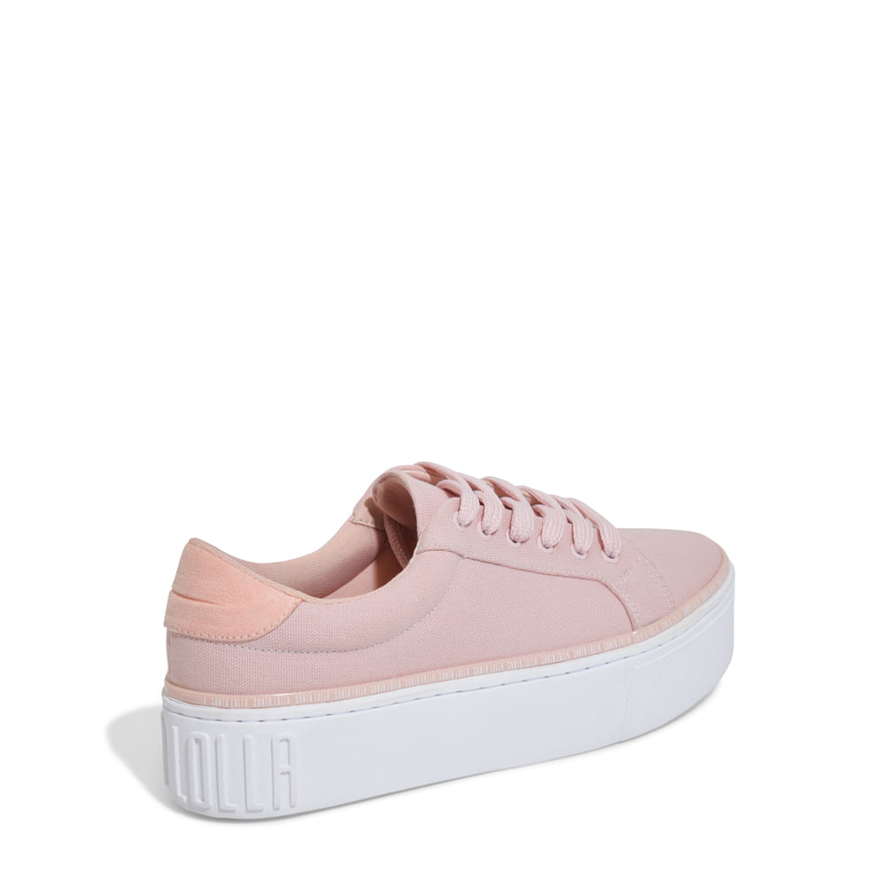 Tênis Rosé Flatform Amarração - Santa Lolla