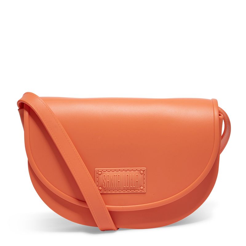 Bolsa Transversal Laranja Borracha Alça Regulável - Santa Lolla