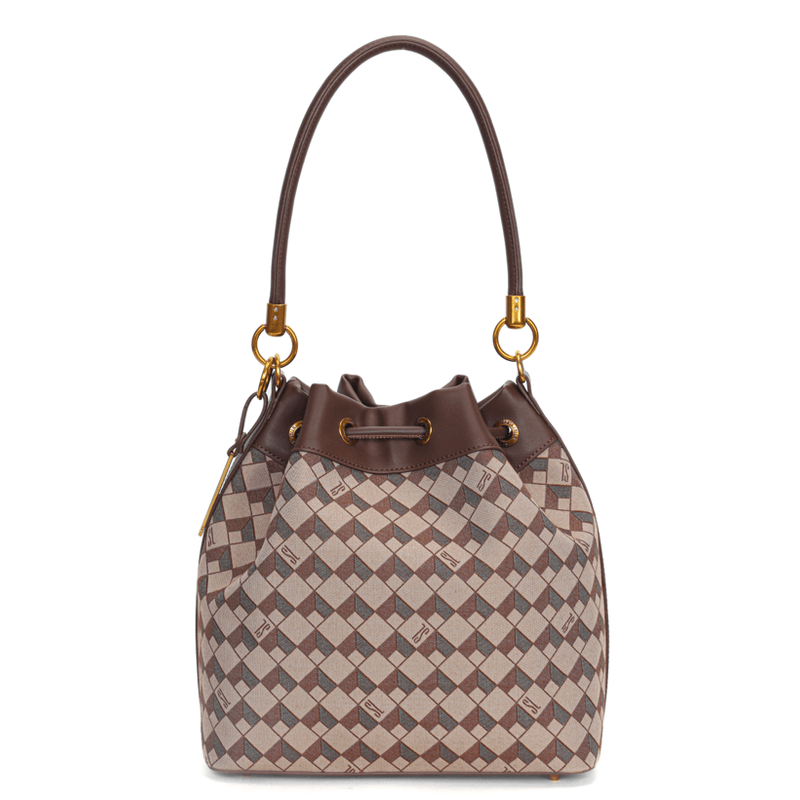 Bolsa Bucket Marrom Alça Dupla - Santa Lolla