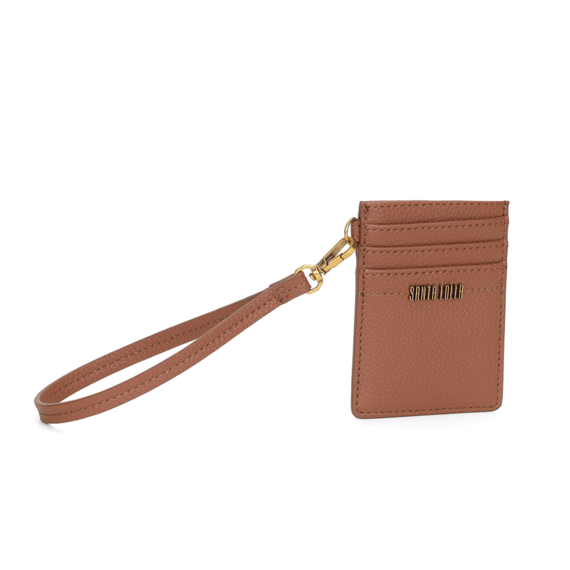 Porta Cartão Marrom Couro Floater - Santa Lolla
