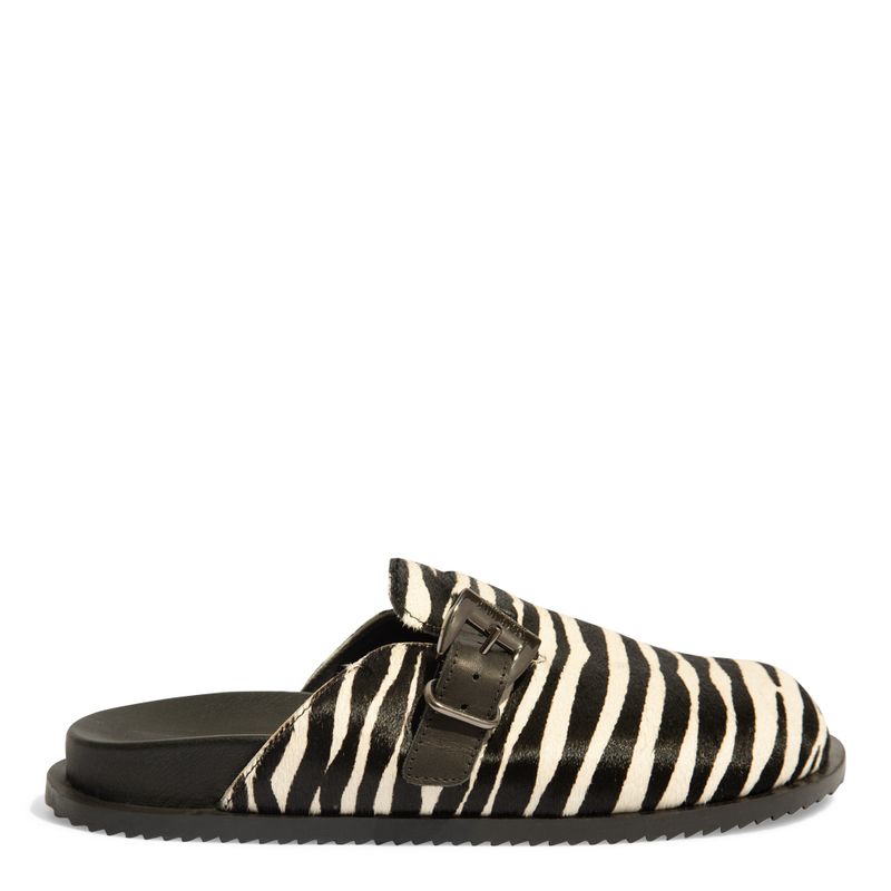 Mule couro pelo animal print zebra - Santa Lolla Mule couro pelo animal print zebra - Santa Lolla