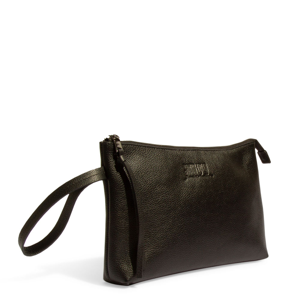 Clutch Couro Floater Preto - Santa Lolla