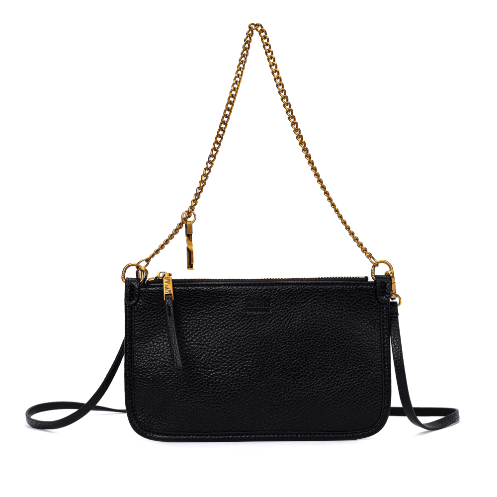 Bolsa Clutch Floater Preta Alça Corrente - Santa Lolla