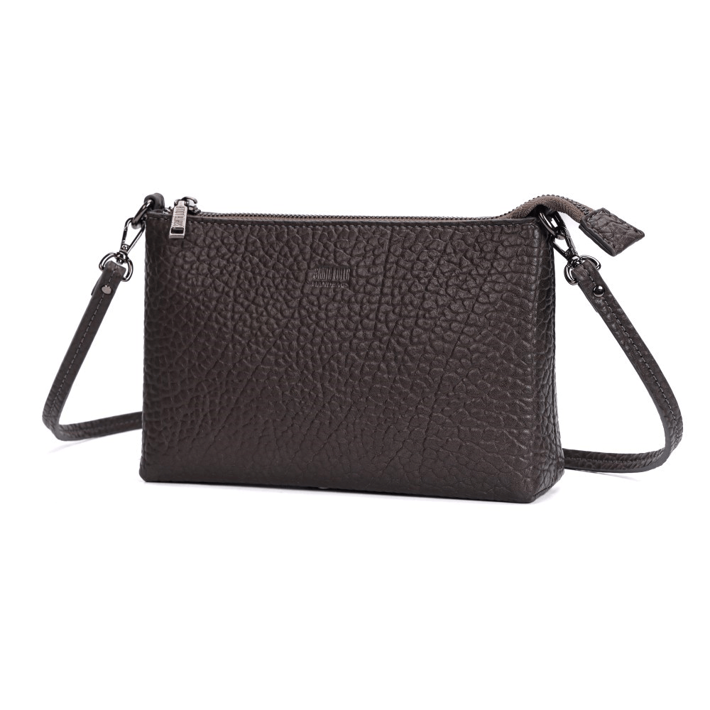 Bolsa Clutch Pequena Floater Cinza Alça Transversal - Santa Lolla